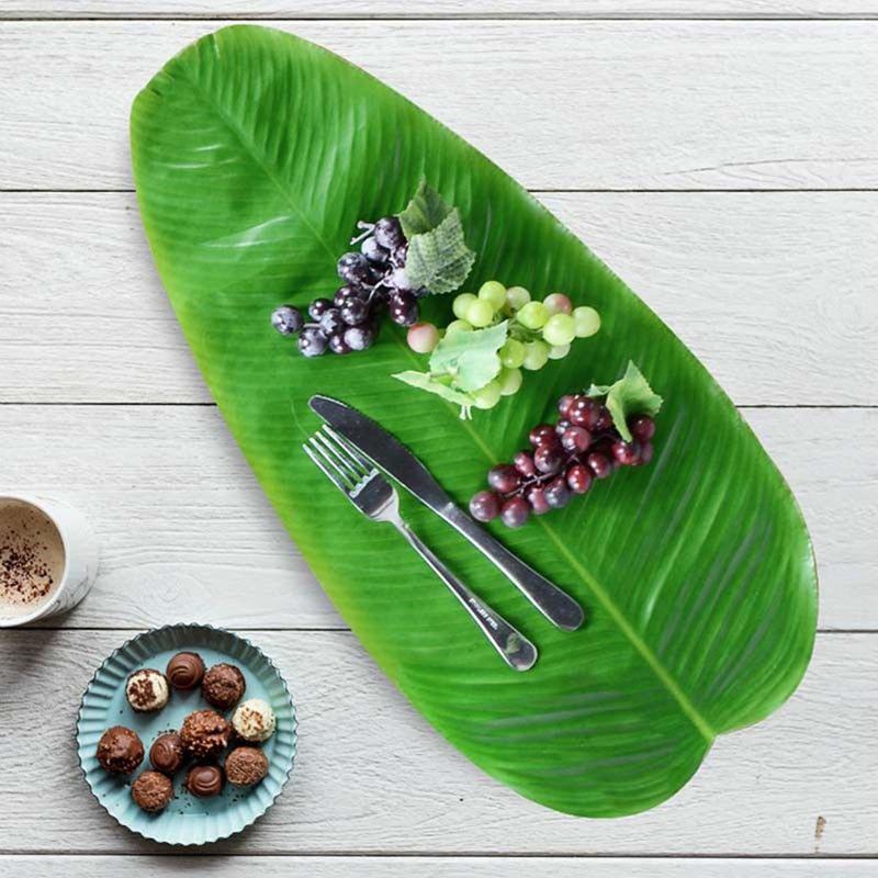 1PCS Large Artificial Banana Leaves Faux Tropical Leaves for - TikTok ...