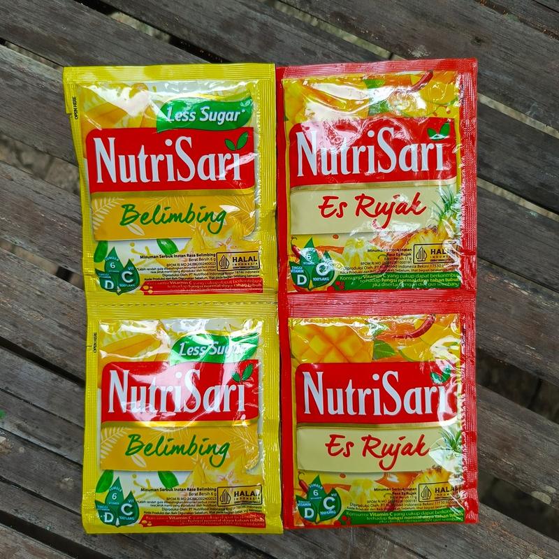 Nutrisari Premium jus mangga Belimbing less sugar es rujak 10 sachet 1 ...