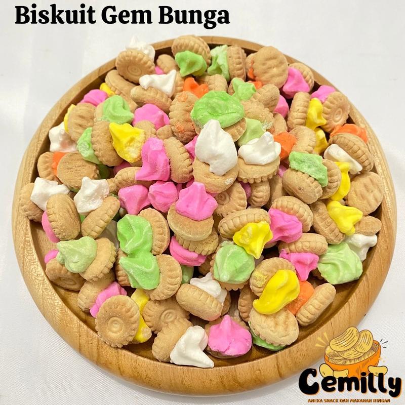 [CEMILLY] 1 Kg/500gr Biskuit GEM BUNGA Cemilan Snack Kiloan - Shop ...