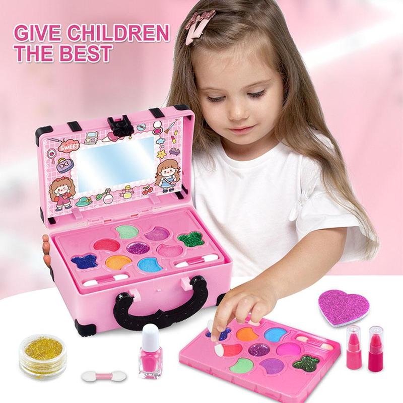 Kids Makeup Kit For Girl Washable Safe Cosmetics Toys Set Children ...