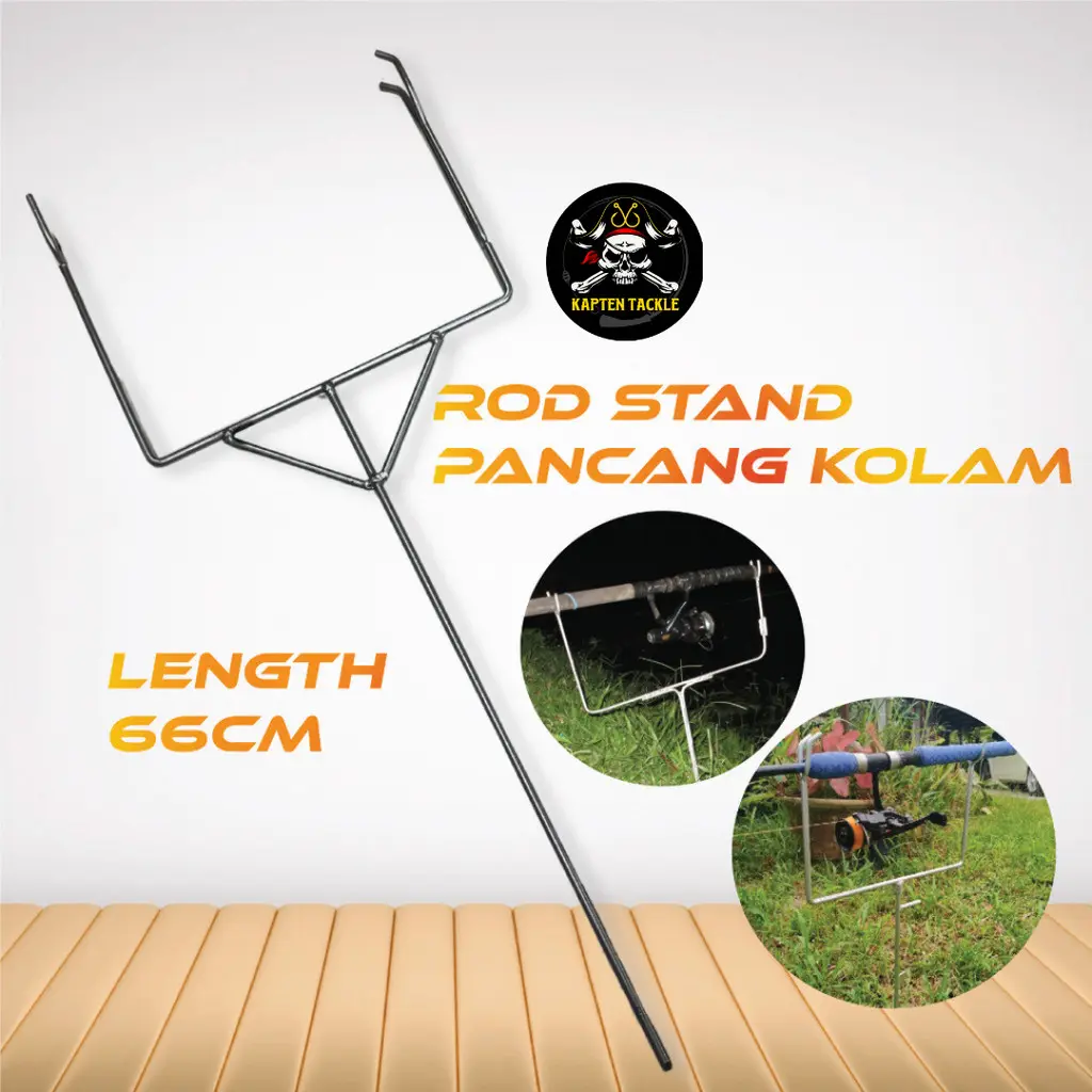 【FRH008】PANCANG KOLAM Fishing Rod Stand Holder Pancang Joran pancing ...