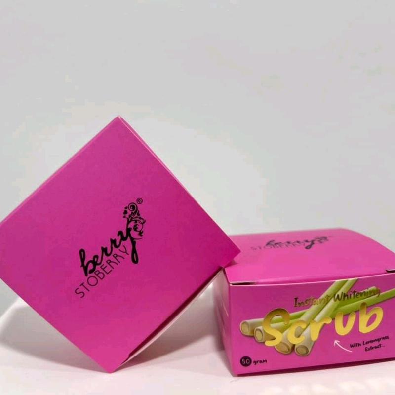 INSTANT WHITENING SCRUB BERRY STOBERRY - TikTok Shop Malaysia