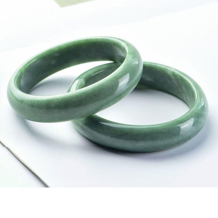 Jade Bracelet Women's Style Jade Color Floating Flower Jade Bracelet ...