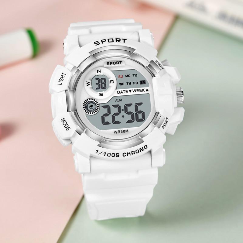 Macaron Waterproof Electronic Watch Multi-Function Large Dia - TikTok ...