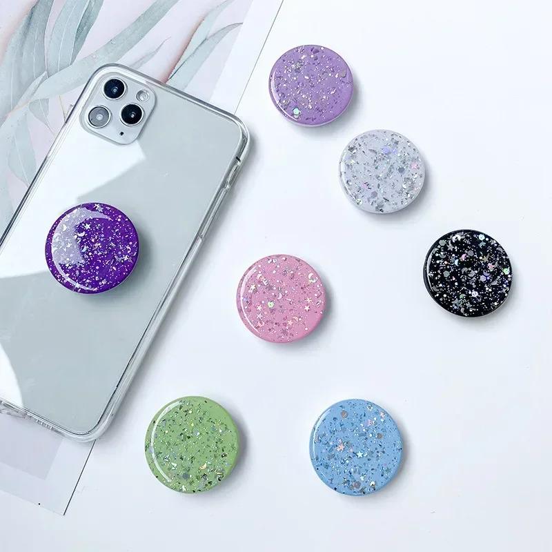 Pop Grip 3D Finger Phone Holder Grips Tok Socket Starry Sky Glitter ...