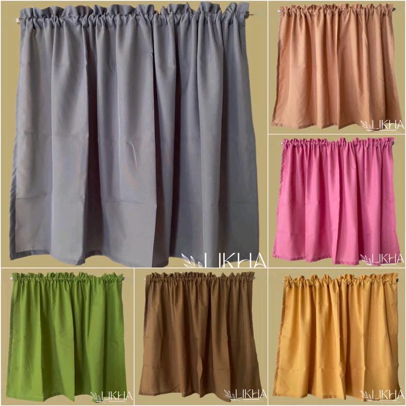 Plain Geana Kitchen Sink Curtain Standard Size 60x30 - TikTok Shop ...