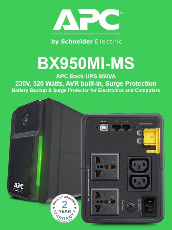 APC BX950MI-MS Backup UPS - TikTok Shop Malaysia