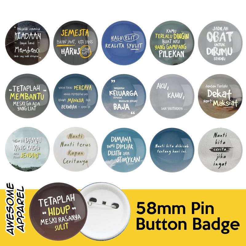 Kata-Kata Hikmat Version 2 Designs 58mm 44mm Button Badge with - TikTok ...