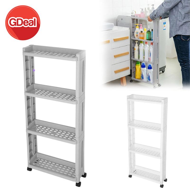 GDeal Kitchen Storage Pulley Storage Shelf 4 Layer Rack Removable ...