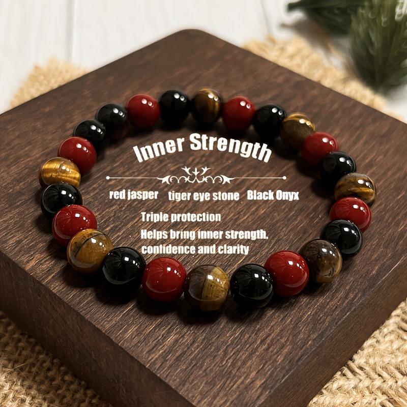 Gelang Batu Permata Alamiah, 8Mm, Manik Merah, Mata Harimau dan Batu ...
