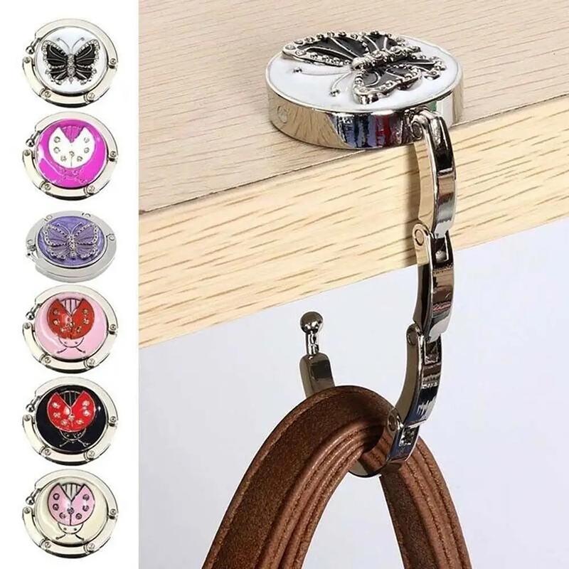Metal Round Hook Retro Butterfly Foldable Table Hook Wallet Bag ...
