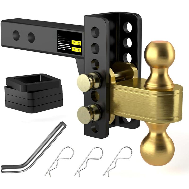 Adjustable Trailer Hitch - Fits 2" Receiver, 4 Inch Drop/Ris - TikTok Shop