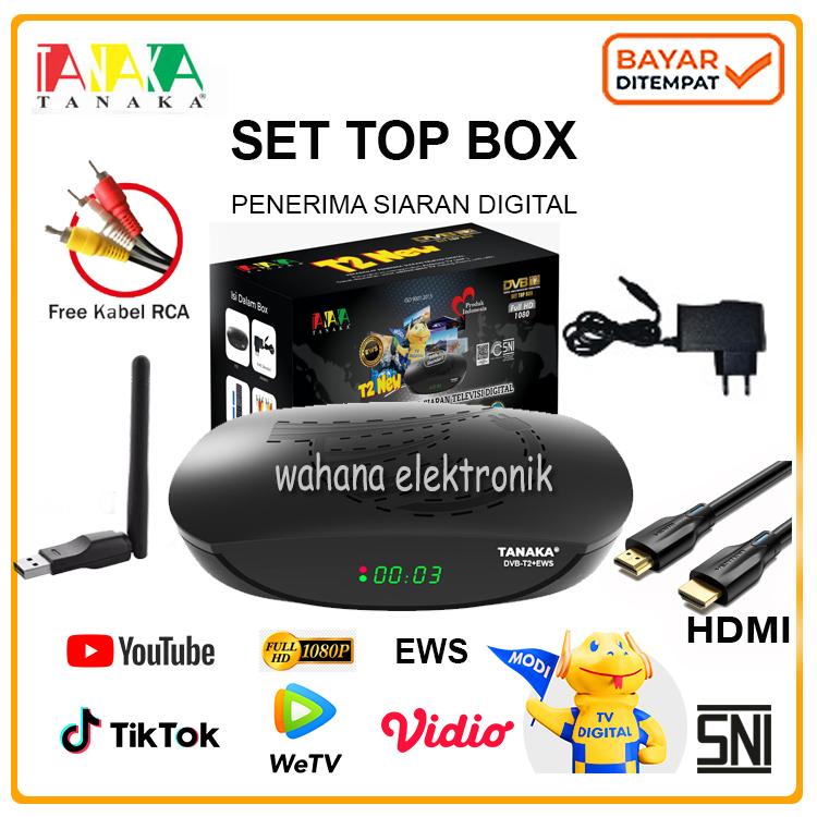 TANAKA T2 NEW SET TOP BOX TV DIGITAL DVBT2 STB DESIGN MEWAH PAKAI ...