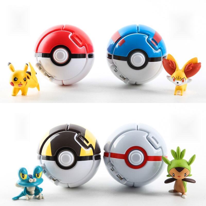 7cm Touchable Reversible Explosive Ball Pok Toy Ornaments Pokemon ...