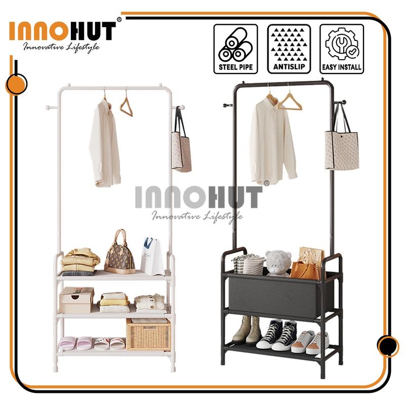 Innohut Rak Bilik Tidur Rak Baju Rak Topi Multifunction Clothes ...