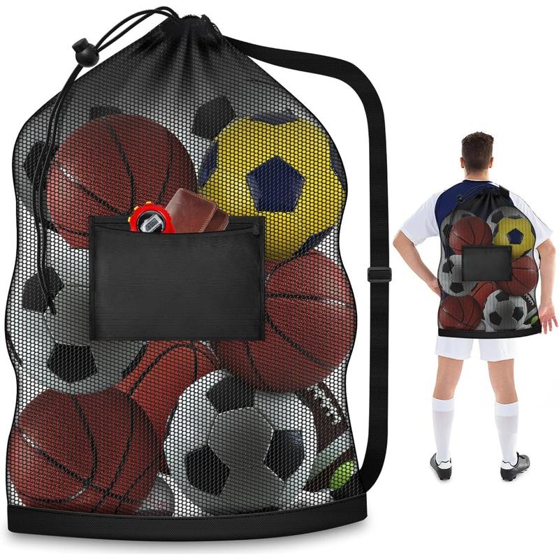 Extra Large Mesh Ball Bag, Heavy Duty Drawstring Storage Bag, 24" x 36 ...