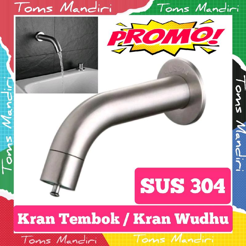 Kran Tembok Keran Air Wudhu On Off Stainless Steel SUS 304 - Shop ...