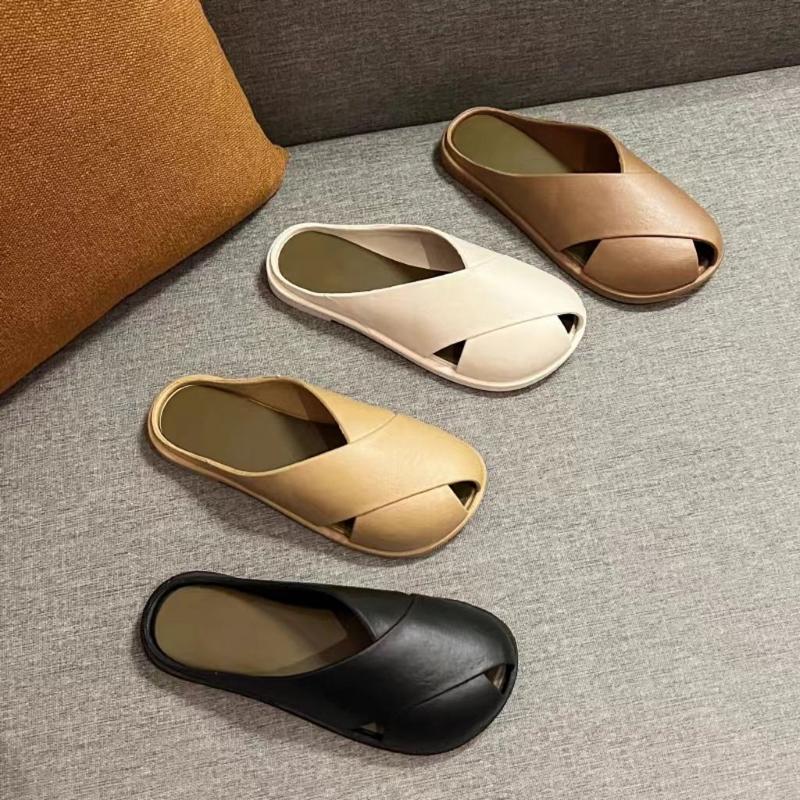 French Style Closed-Toe Slippers Women's Summer Wear Flat To - TikTok ...