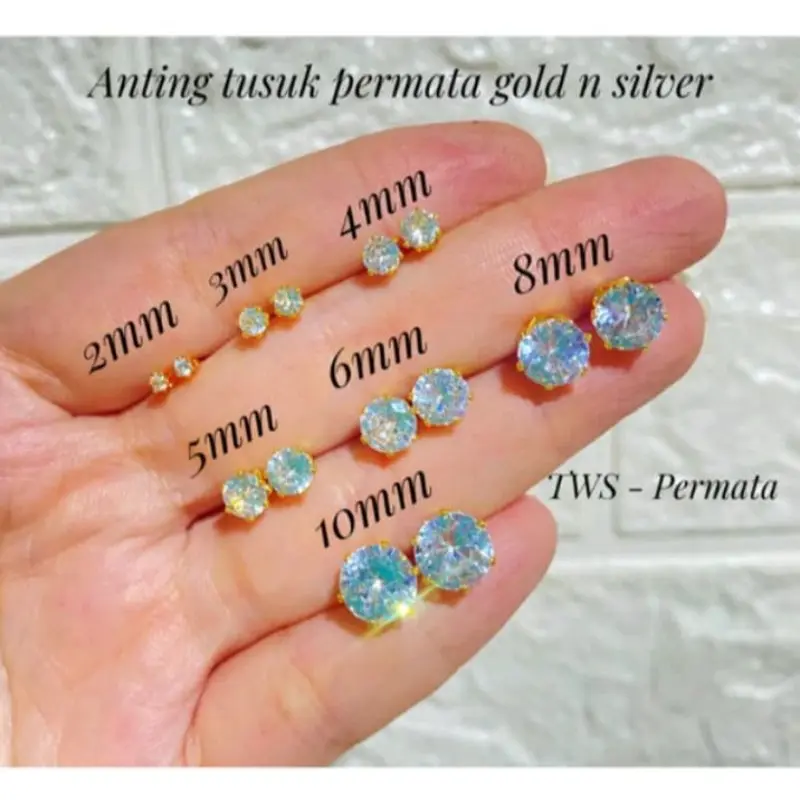 ANTING TUSUK DESY TITANIUM PERMATA GOLD & SILVER ANTI KARAT DAN ANTI ...