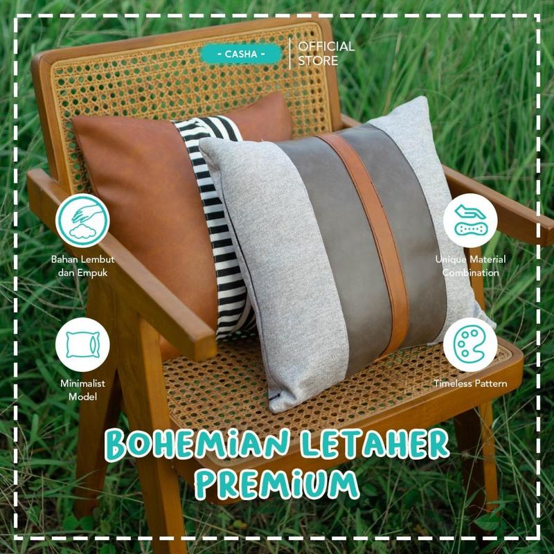 Casha- Bantal Kulit Aesthetic- Bohemian Leather Premium Cushion - Shop ...
