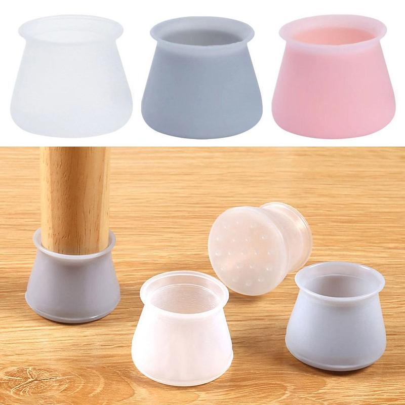 4pcs Silicone Table Chair Leg Mat Table Foot Protectors Feet - TikTok ...
