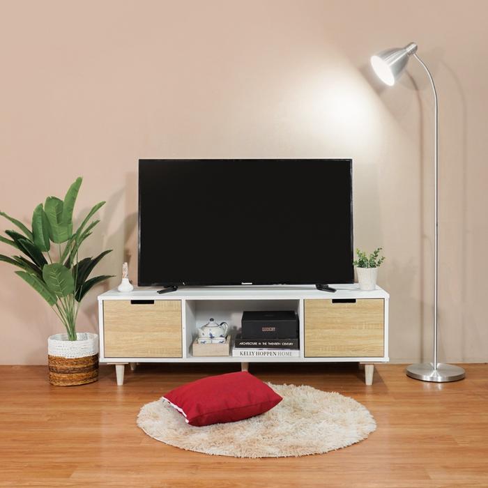Jual Meja TV I Rak TV Minimalis Oliver 043 - White + Sonoma - Kota ...