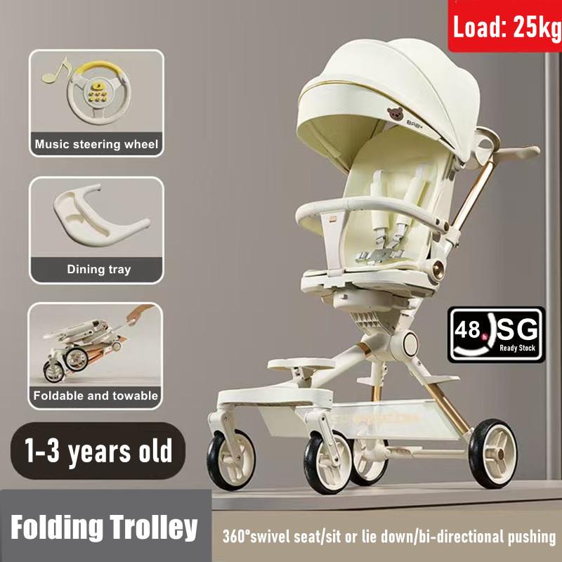 Foldable Stroller for Baby Two-Way 360 Rotating Baby Strolle - TikTok ...
