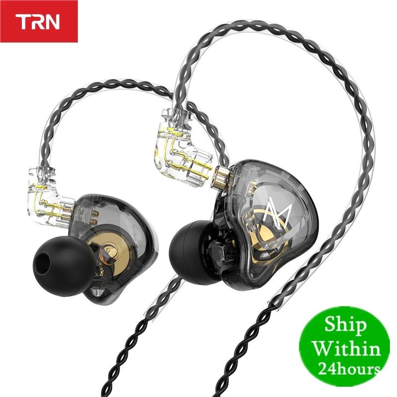 TRN MT1 Dynamic HIFI In Ear Earphone DJ Monitor Earphones Earbud ...