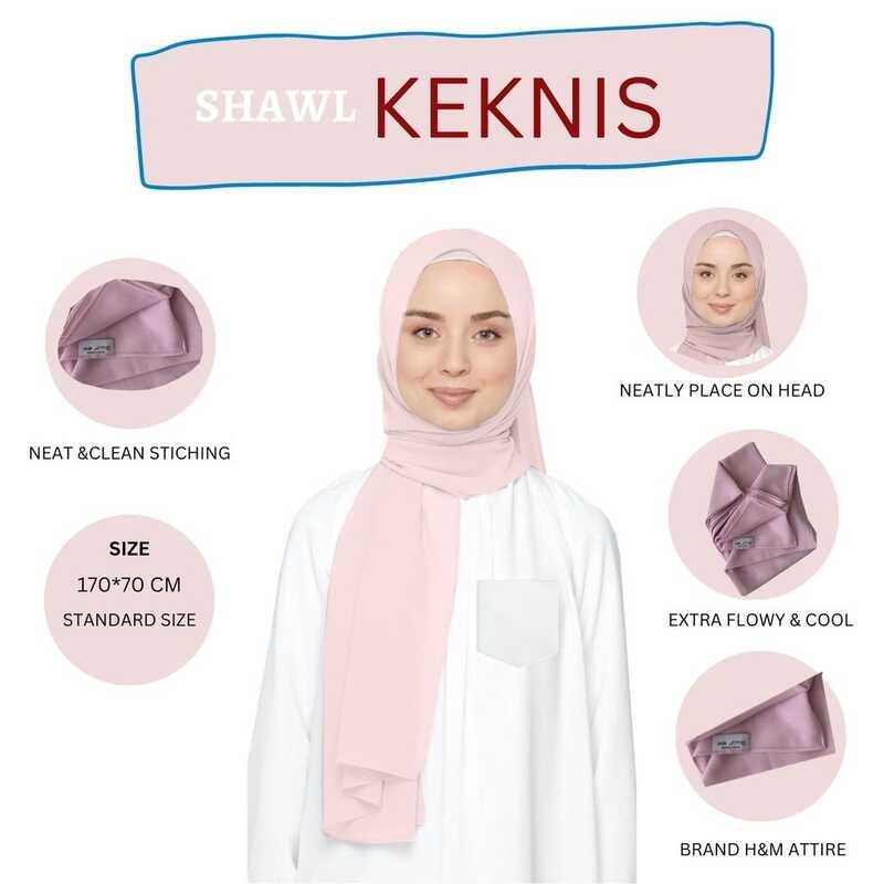 SHAWL KEKNIS PLAIN HEAVY CHIFFON .. - TikTok Shop Singapore