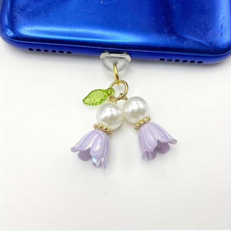 Smartphone Dust Plug Diy Accessories, Flower Design Decorative - TikTok ...
