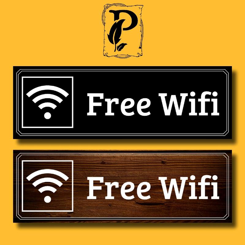 Papan Tanda Free Wifi, Sign In - Shop | Tokopedia