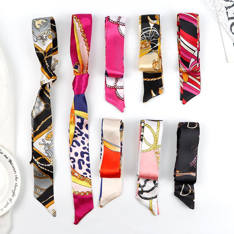 Small silk scarf thin narrow long silk scarf small scarf bag - TikTok ...