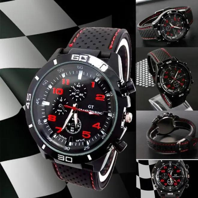 Fashion Sports Men's Watches Stitching Strap Silicone Studen - TikTok ...