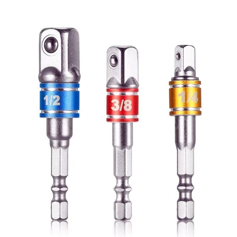 3PCS Steel Wrench Socket Adapter In Different Colors And Sizes ...