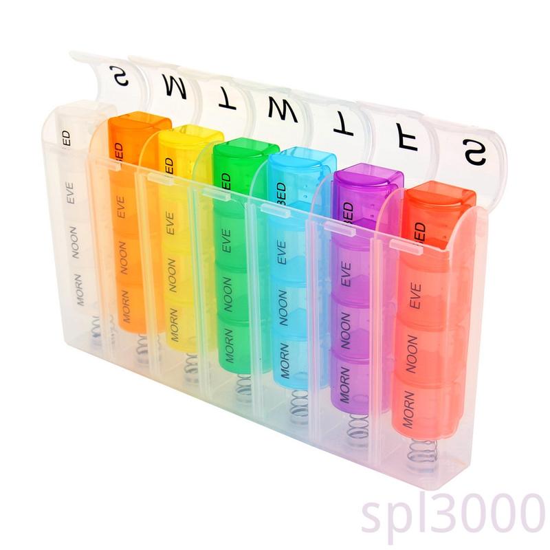 7 Day Pill Box 28 Compartment Weekly Medicine Organizer - TikTok Shop ...