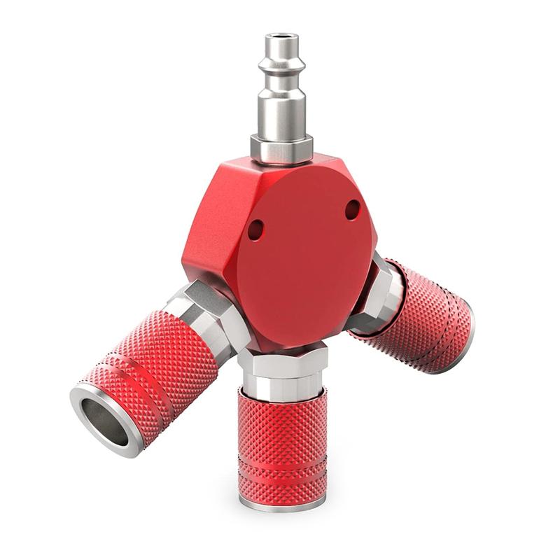 3-Way Air Manifold 4 Ports Aluminum Industrial Flat Hex Quic - TikTok ...