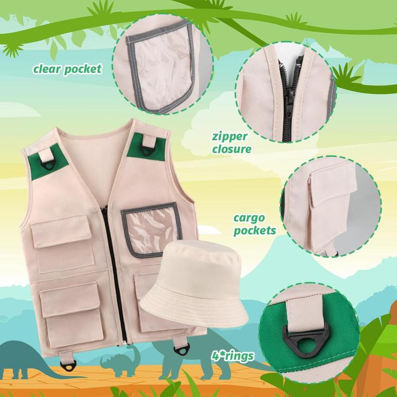 Outdoor Adventure Kits Vest Hat Children Toys Explorer Kits for ...