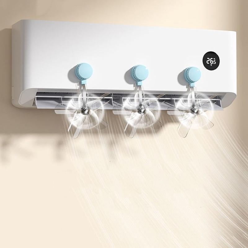 3Pcs Practical Wall Mounted Conditioning Guide Fan Plastic Adjustable ...