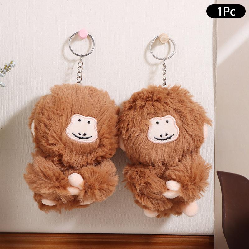 Kawaii Monkey Plush Toy Cartoon Stuffed Animal Doll Keychain - TikTok ...