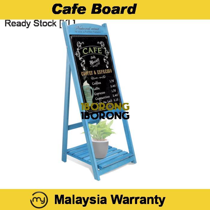 A-Board Cafe Pavement Sign Advertising Menu Wooden Frame Blackboard ...