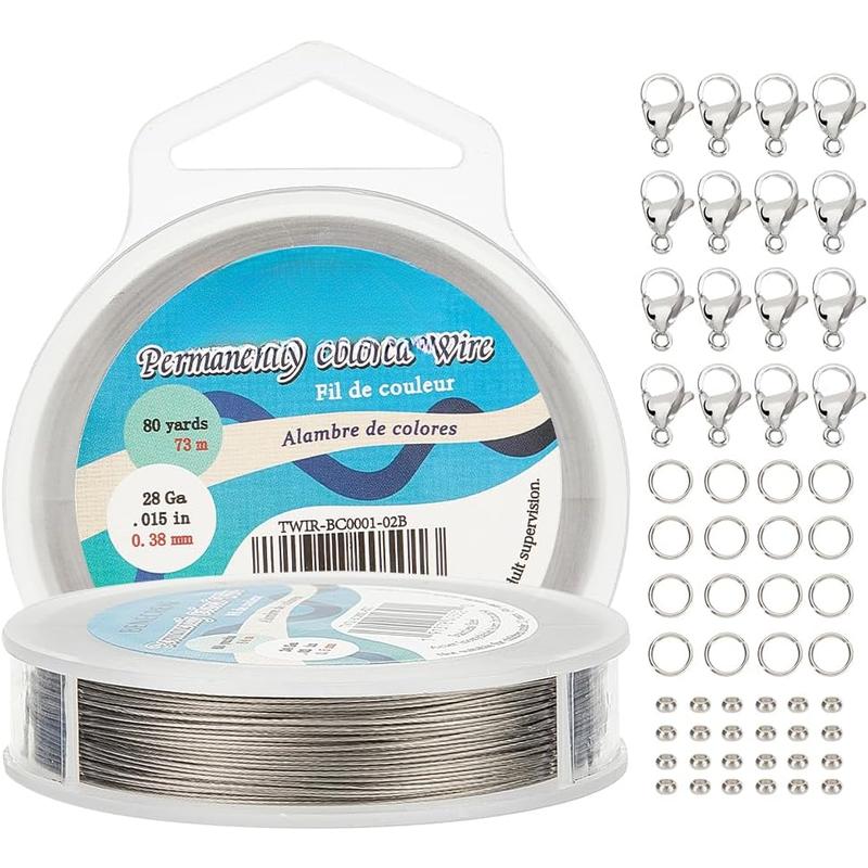 240-Feet 0.015inch/0.38mm Stainless Steel 7-Strand Beading Wire ...