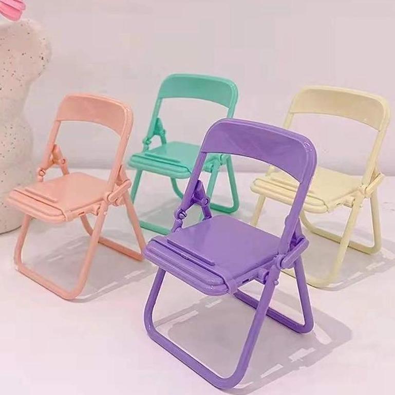 Macaron Folding phone stand Chair Desktop Decoration Ornamen - TikTok ...