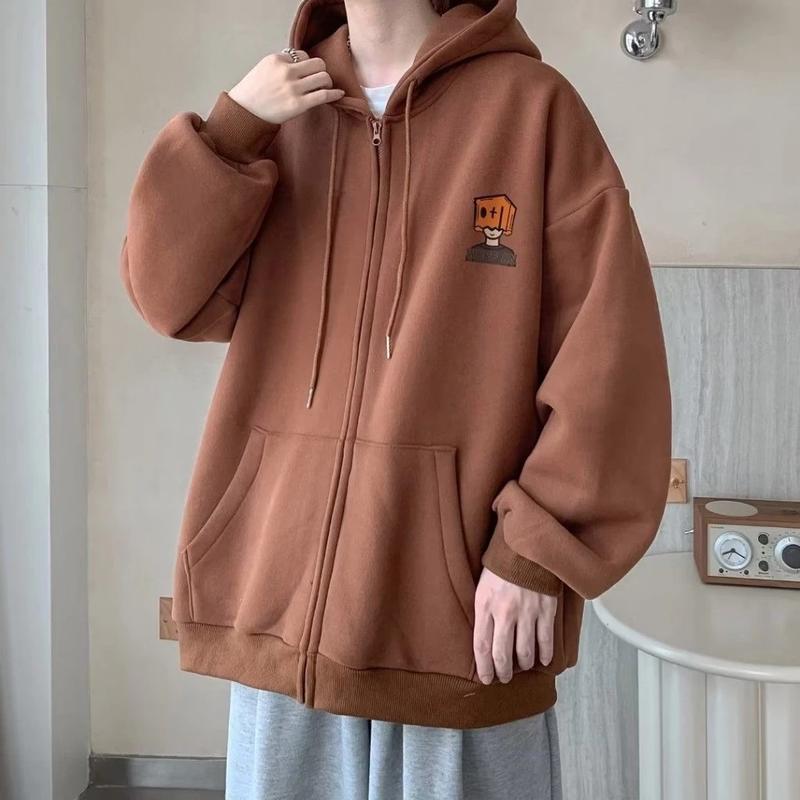 PV Minimalist Hoodie Jacket with Zipper Korean Fashion Pullover ...