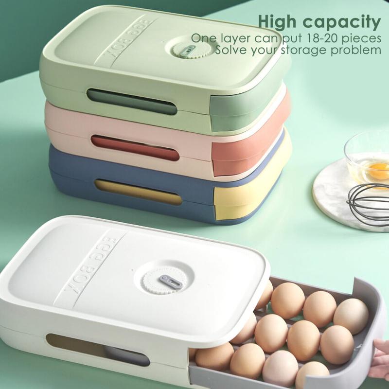 Drawer Type Egg Storage Box,Refrigerator egg rack,Egg Holder - TikTok ...