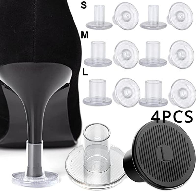 4pcs Non-slip High Heel Protector Covers High Heels Round Protective ...