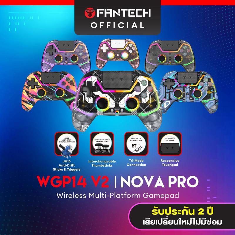 FANTECH รุ่น NOVA PRO WGP14 V2 Joystick จอยเกมมิ่งไร้สาย BT รองรับ ...