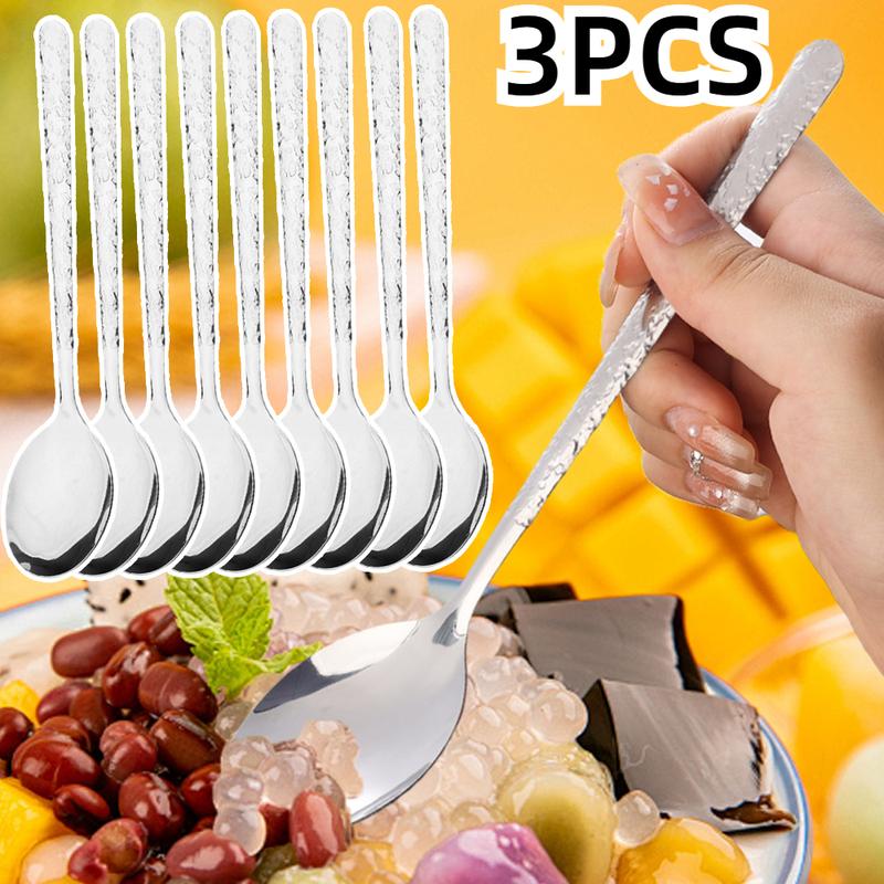 Sudu Pemegang Panjang, Set 3PCS, Reka Bentuk Kreatif, Bahan Keluli ...