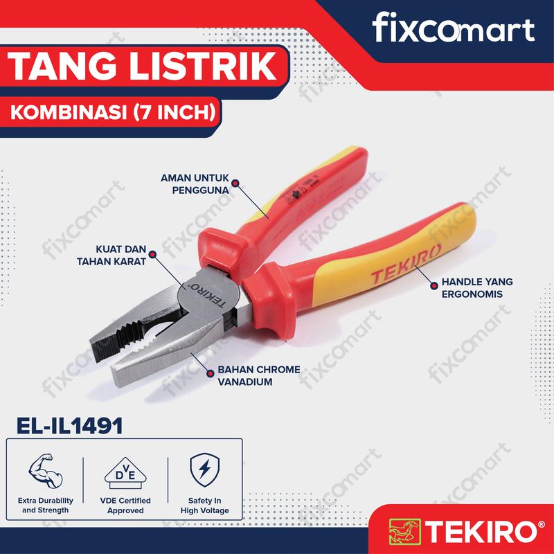 Tekiro Tang Kombinasi Listrik 7 Inch / Tang Kombinasi Elektrik - Shop ...
