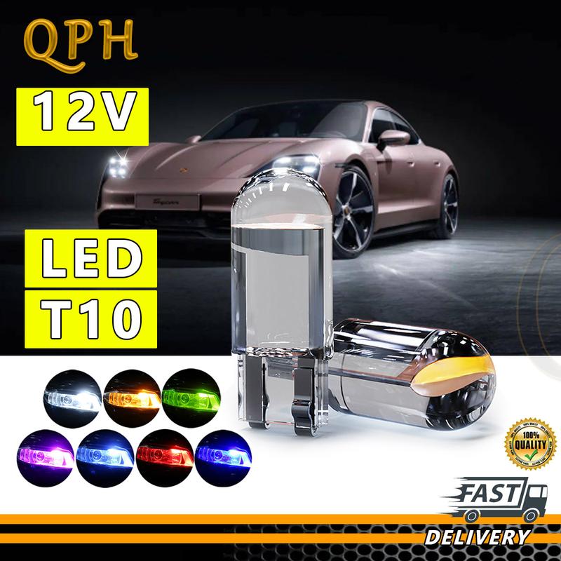 2Pcs 12V 24V T10 W5W LED Bulb Motorcycle Car Auto Truck Universal ...