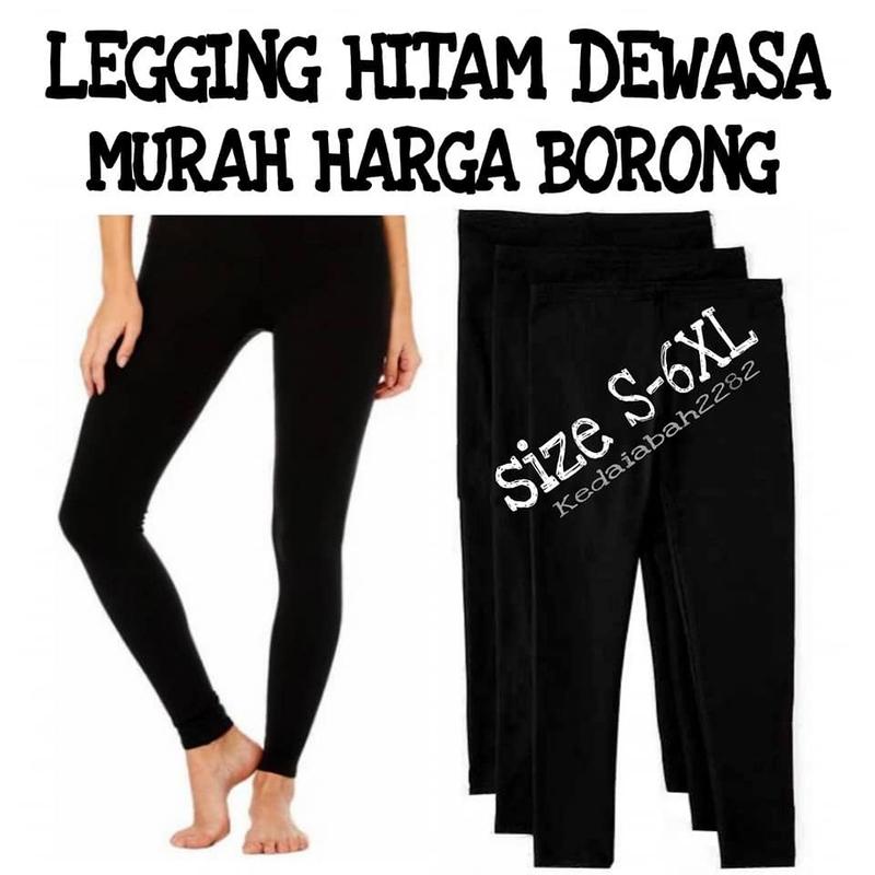 Seluar Hitam Legging Dewasa Saiz S Hingga 6XL Murah Harga Borong ...